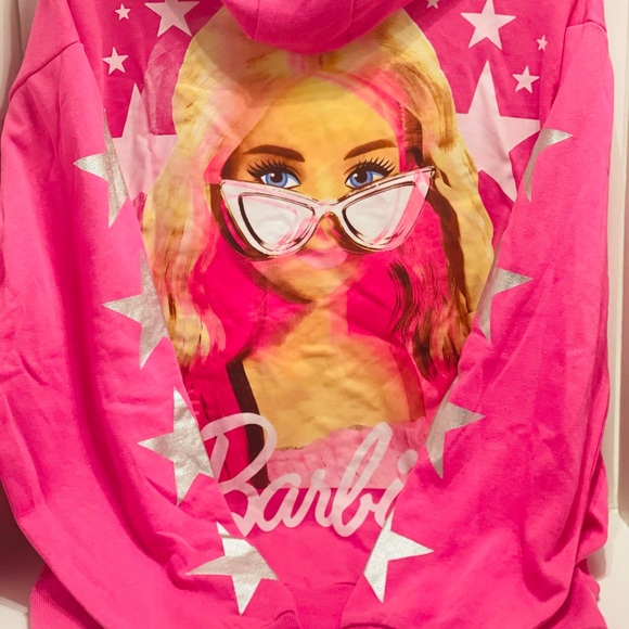 Barbie | Other | Hot Pink Superstar Barbie Zip Up Hoodie Sweatshirt ...